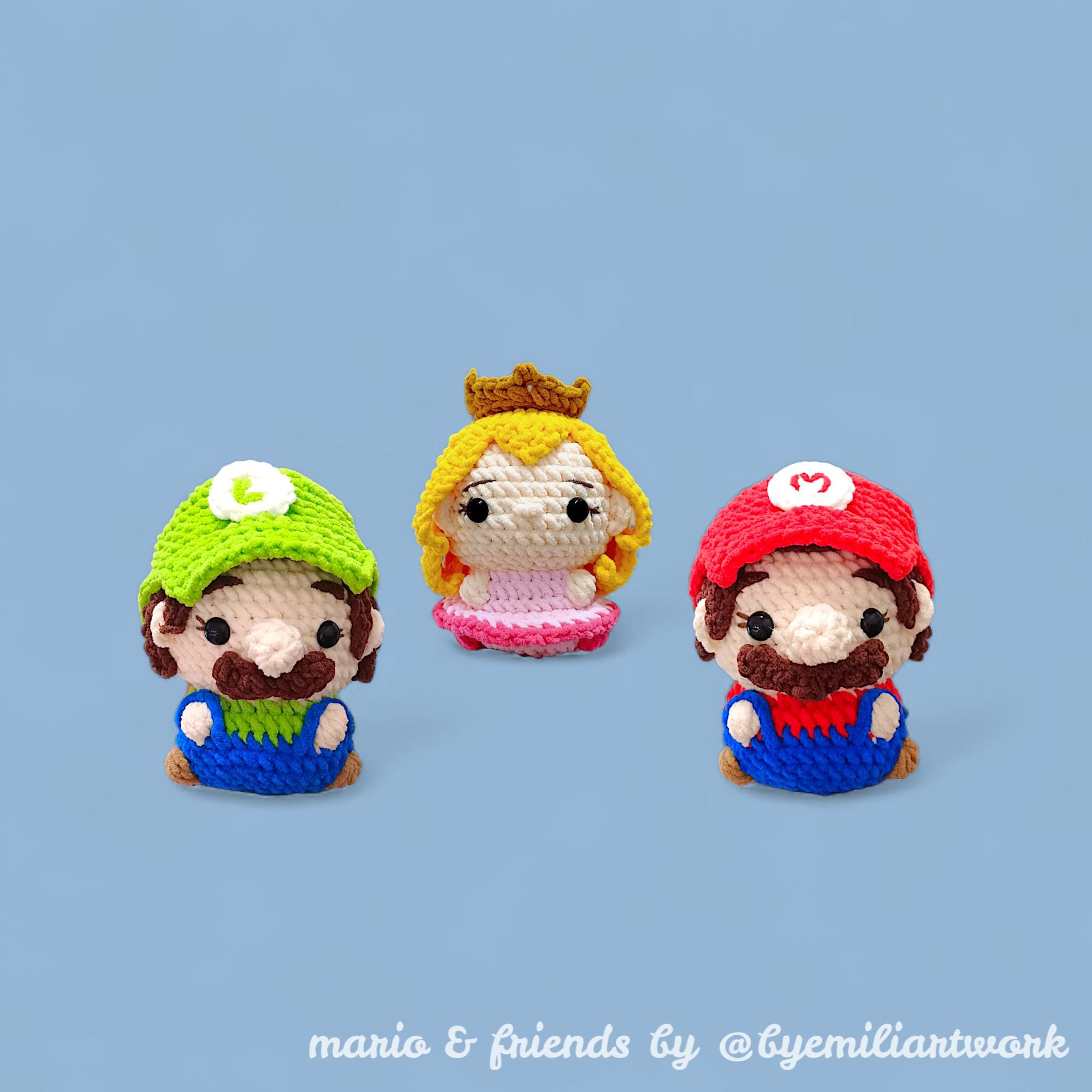 Crochet Super Mario Plushies Pattern: Luigi, Princess (PDF Pattern) - Etsy