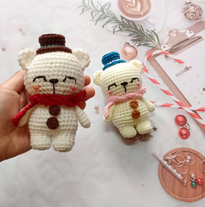 Teddy Crochet Pattern / Teddy Amigurumi Pattern / Snowman Crochet ...