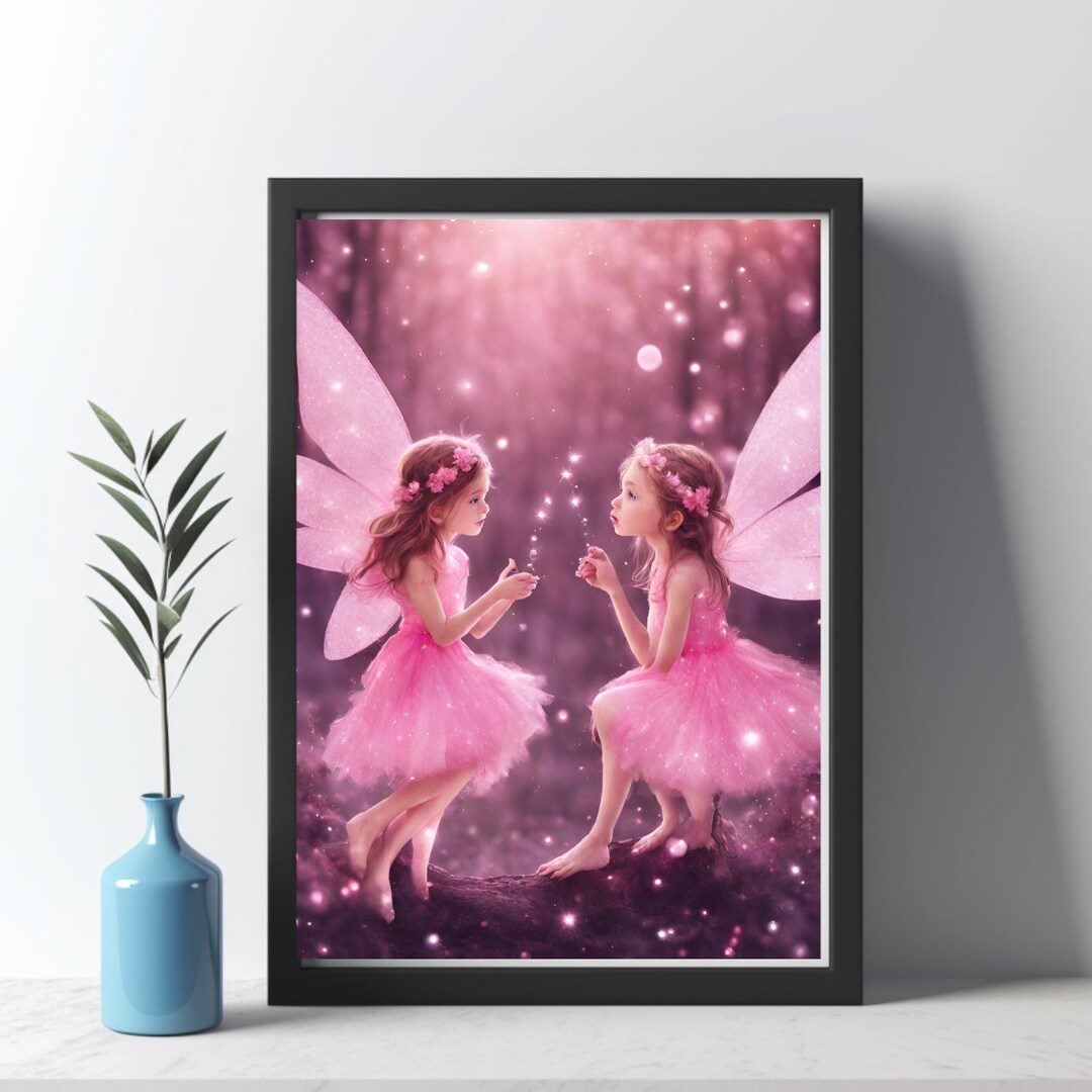 Pink Fairies, Friendly Fairies, Fairy Bedroom, Fairy Themed Wall Art ...