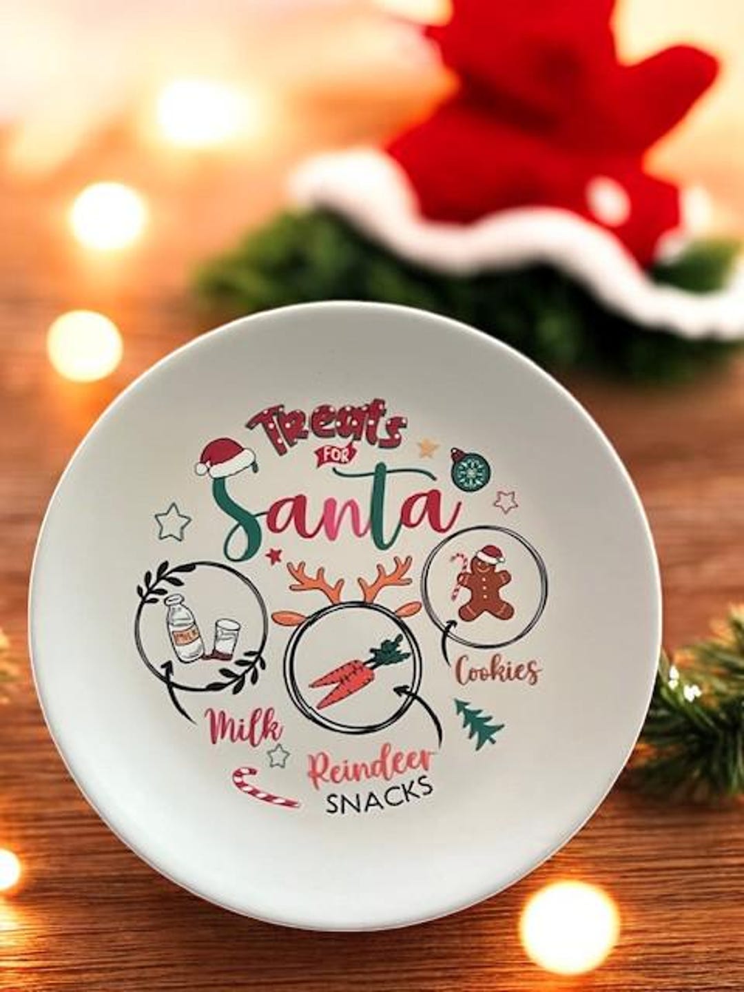 Plates for Santa, Christas Eve, Santa Treats, Personalised Plates for ...