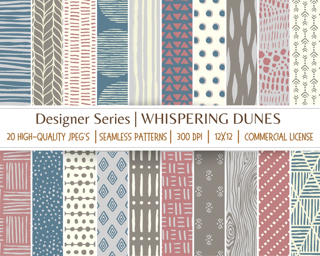 Boho Line Digital Paper: Seamless Neutral Patterns (commercial Use) - Etsy