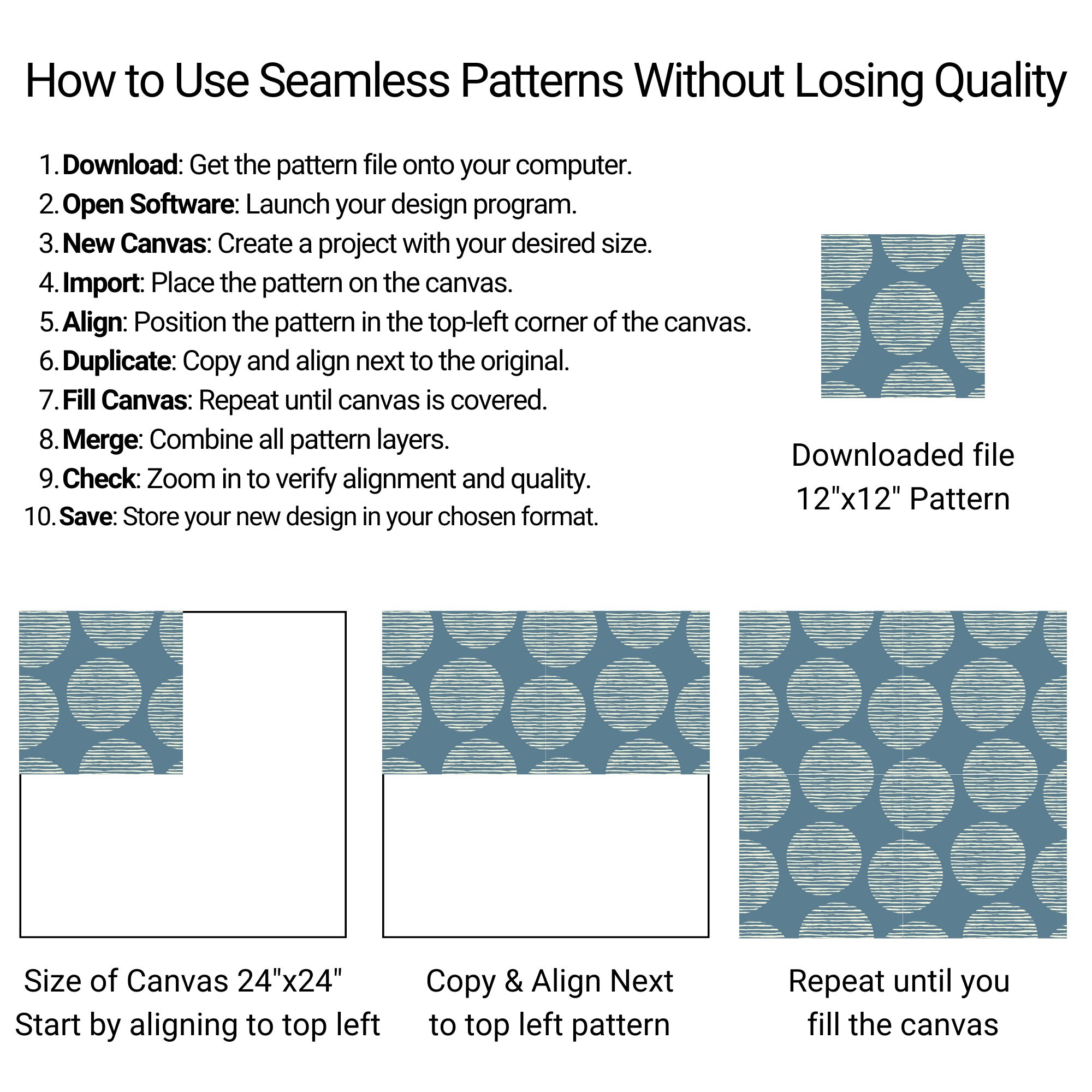 12 Shabby Patchwork Seamless Patterns | Rustic Blues | Scrapbooking ...