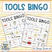 Toolbox Tools Bingo Game - 35 Unique Cards - Digital and Print Calling ...