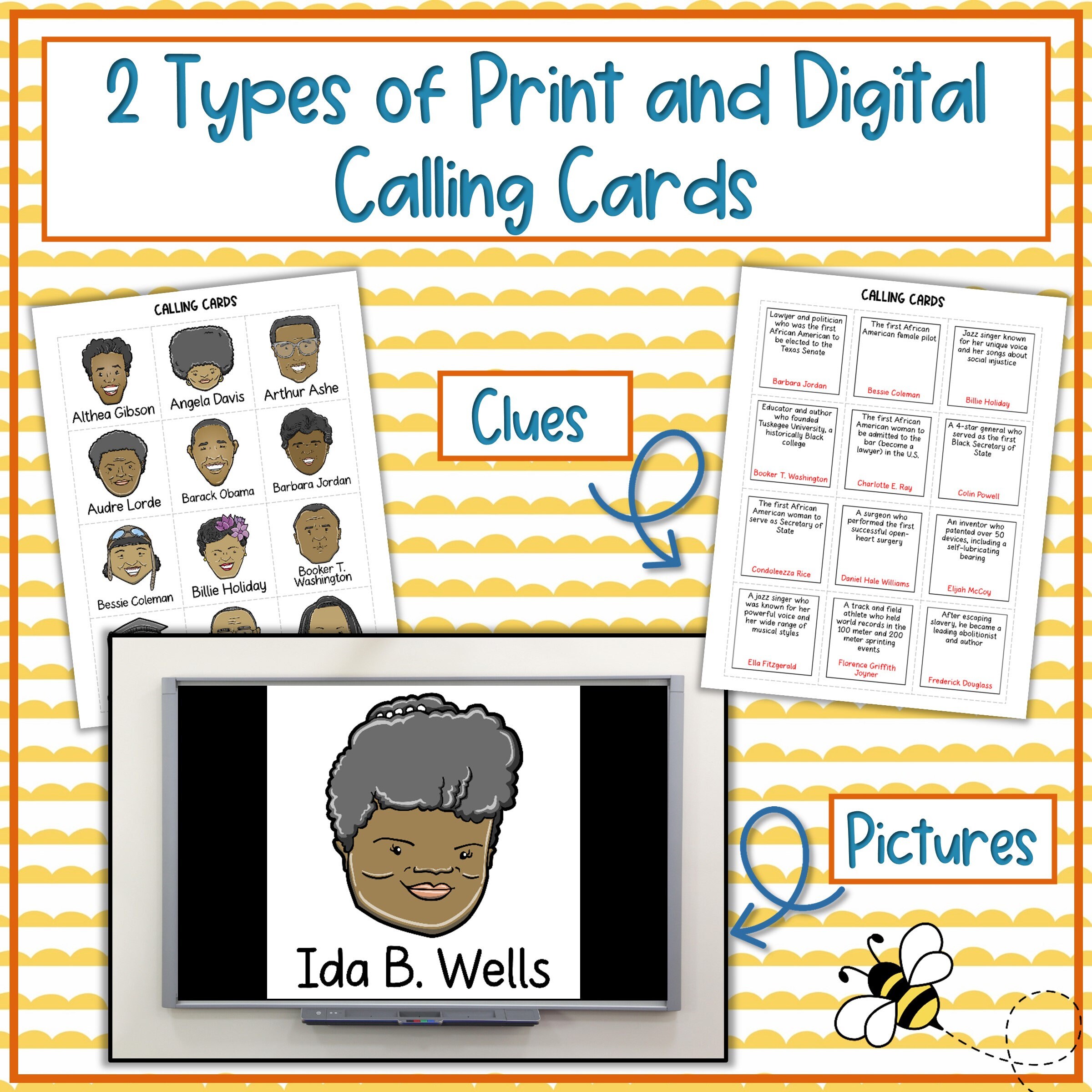 Black History Bingo Game - 35 Unique Cards, 2 Differentiated Sets of ...