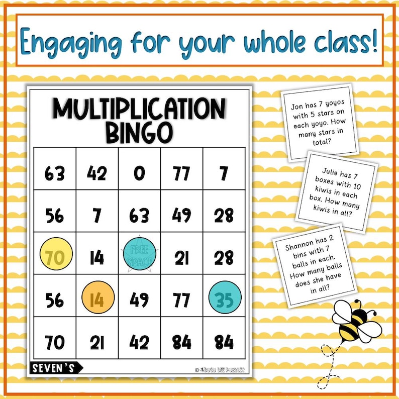 Multiplication Facts Review Fluency Practice Math Bingo Games to 100 10 ...