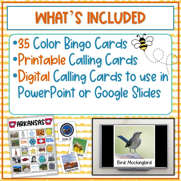 Arkansas Bingo Game - 35 Unique Cards With Real Pictures - Digital and ...