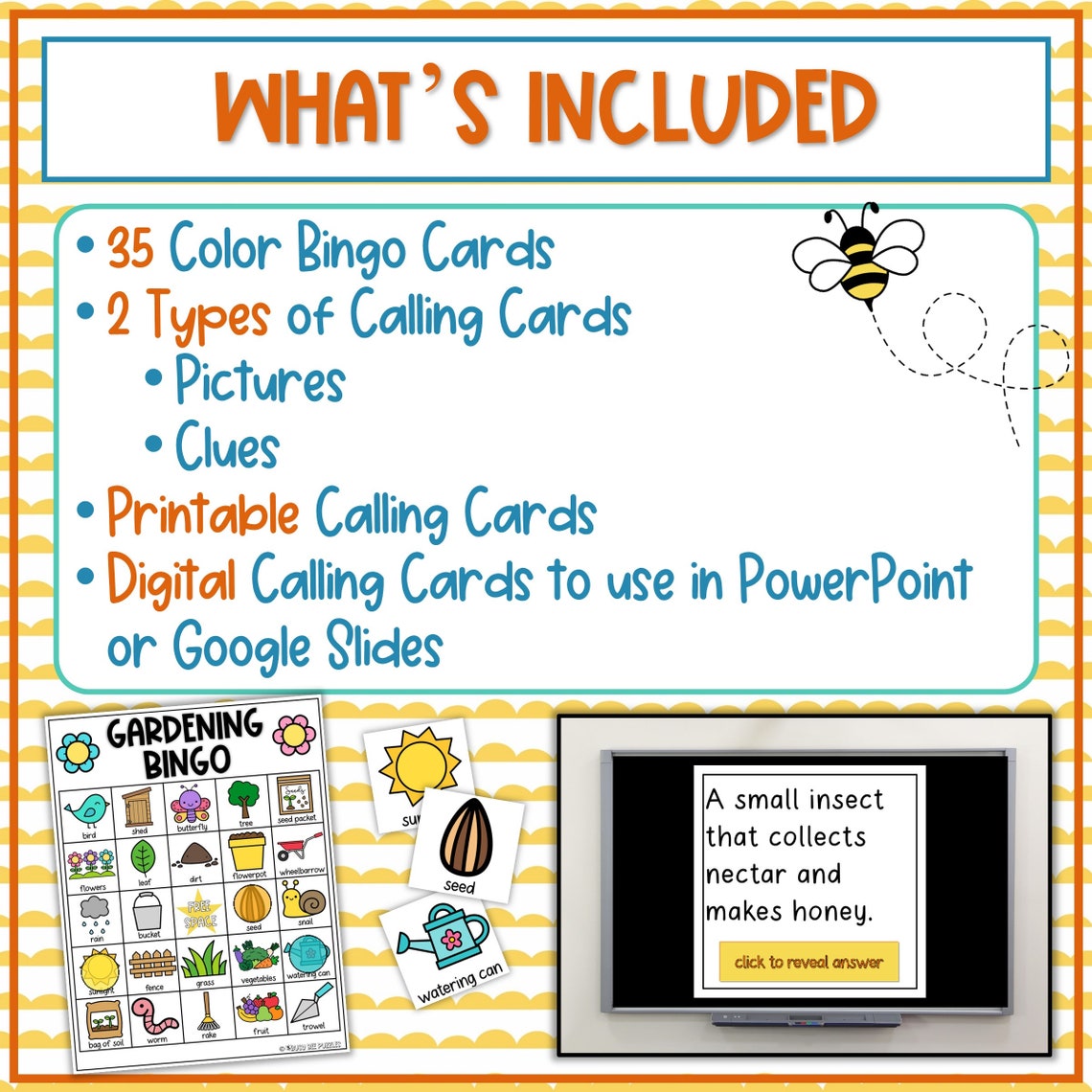 Spring Gardening Bingo Game - 35 Unique Cards - 2 Sets of ...