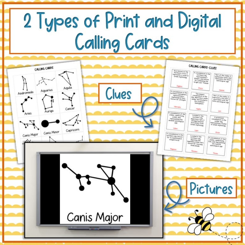 Astronomy Constellation Bingo Game - 35 Unique Cards, 2 Differentiated ...