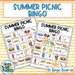 Summer Picnic Bingo Game - 35 Unique Cards - Digital and Print Calling ...