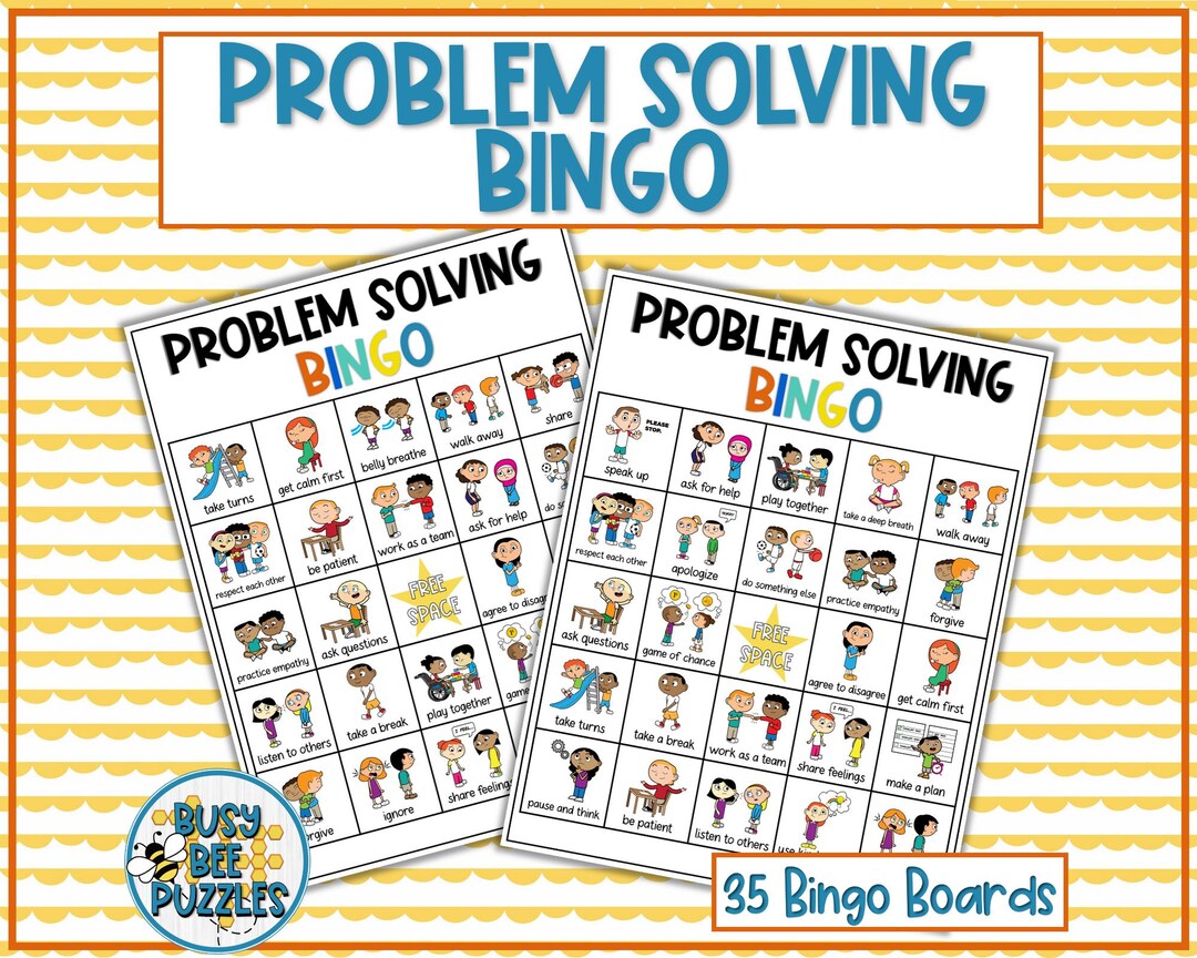 SEL Conflict Resolution Problem Solving Bingo Social Emotional Learning ...