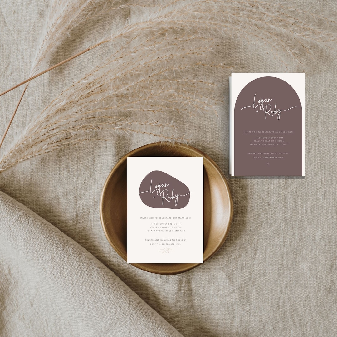 Minimalism Wedding/event Invite Template, Printable Wedding/event/party ...