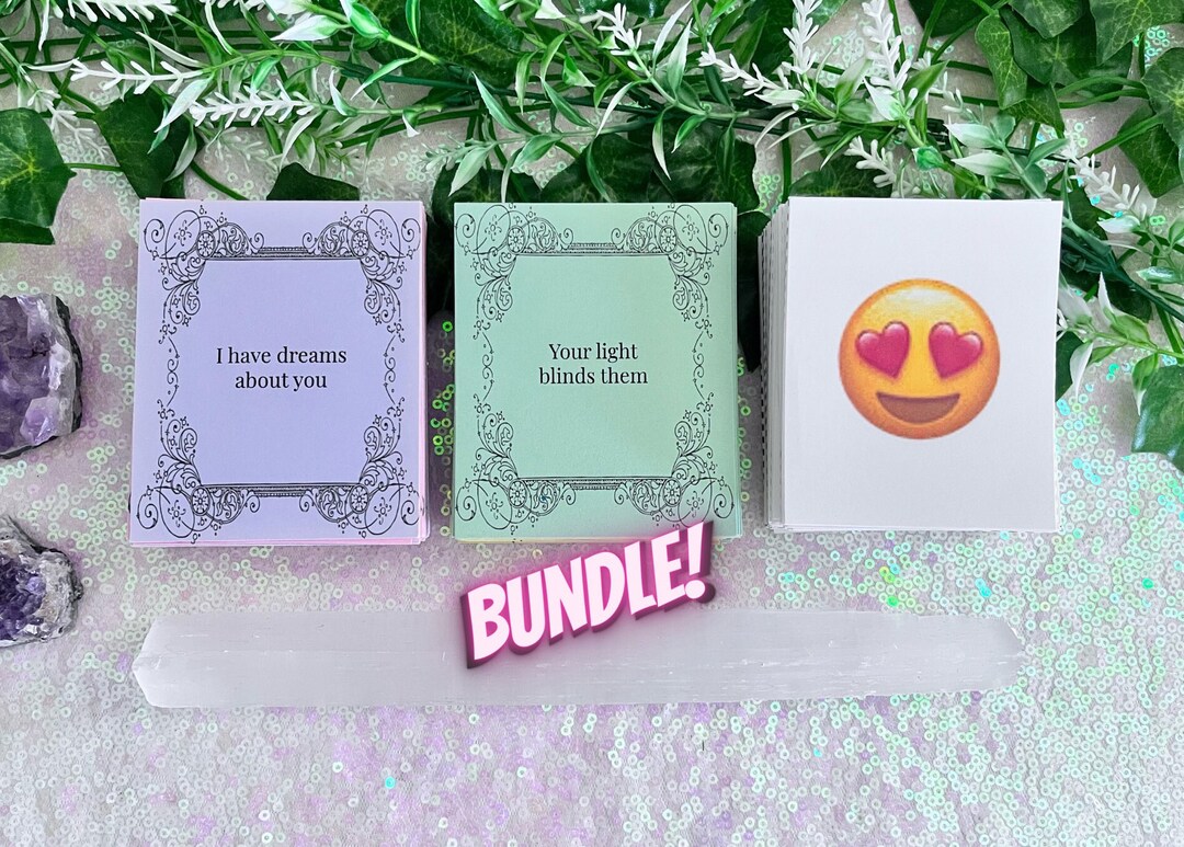 Oracle Deck Bundle | Printable Digital Tarot Deck | Emoji, Subconscious ...