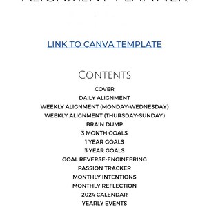 Printable Alignment Planner | Customizable Agenda, Goal Setting ...