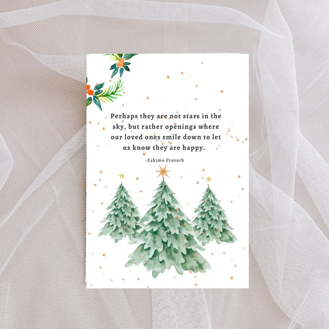 Printable Eskimo Proverb Sympathy Card, Grieving Friend Holiday Gift ...