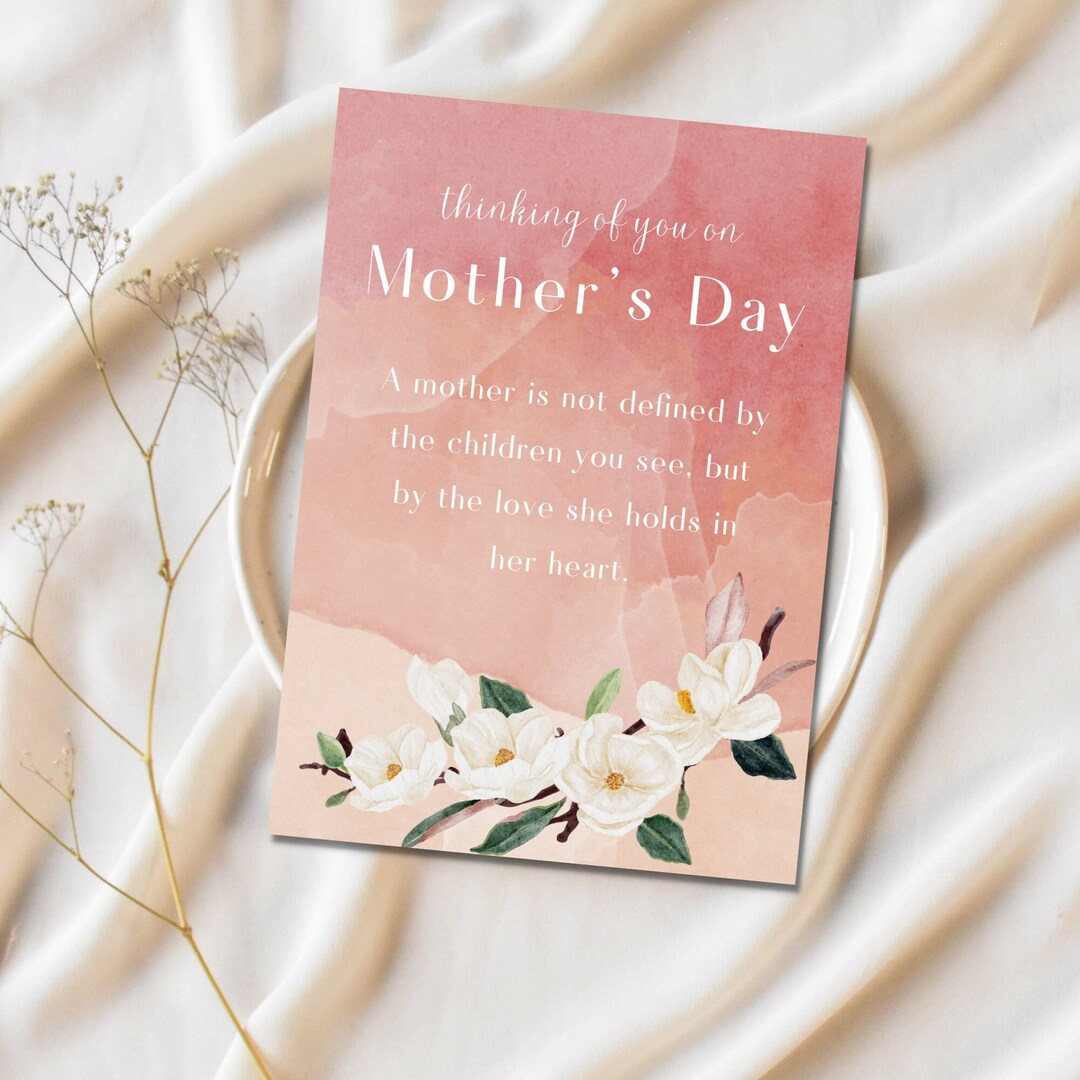 Mother's Day Sympathy Card, Miscarriage Loss of Child Printable ...