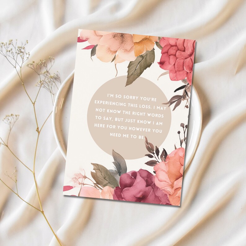 Printable Sympathy Card Loss of Mother, Loss of Child Card Mother's Day ...