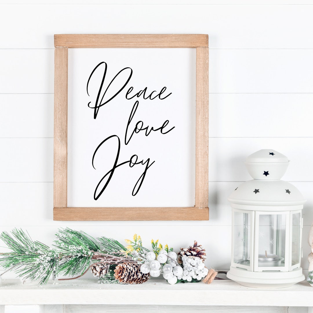 Peace Love Joy Crafting Printable, Wall Art, Holiday Art Instant ...