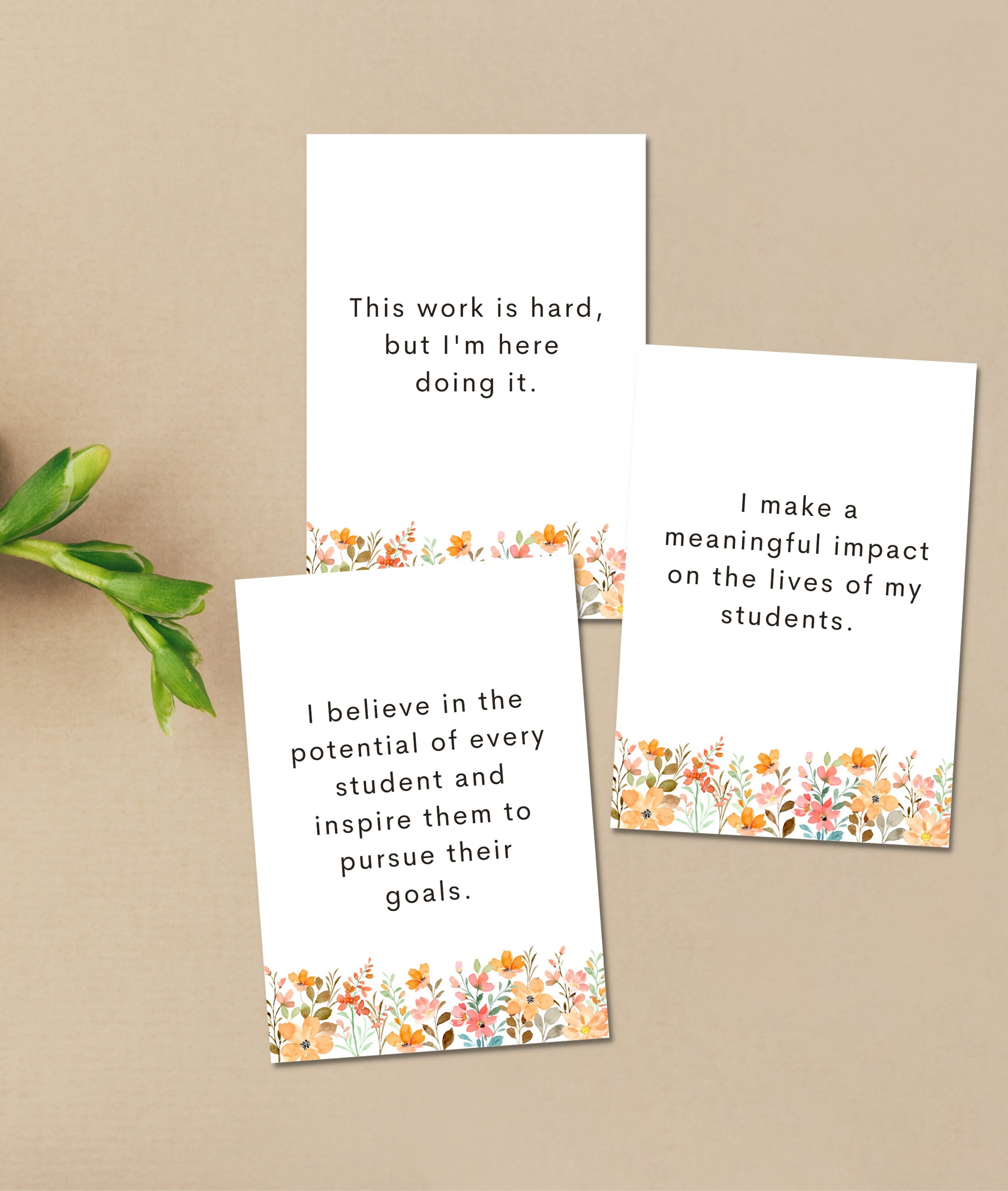 Teacher Affirmation Cards, Gift for Teachers, Printable Teacher Daily ...