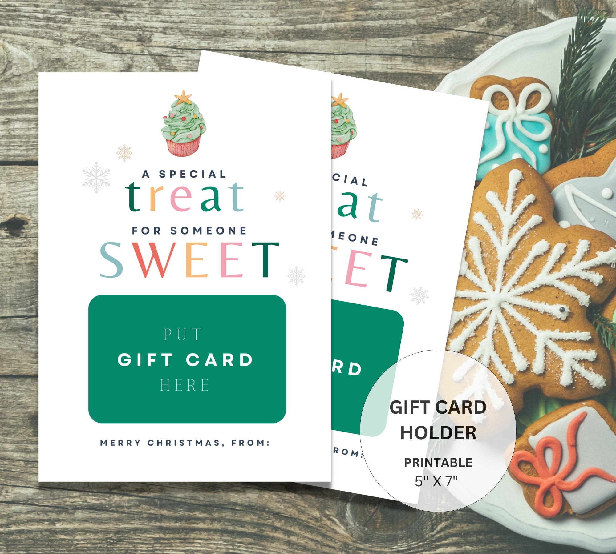 Holiday Gift Card Holder, Printable Gift Card BUNDLE, Gift Certificates ...