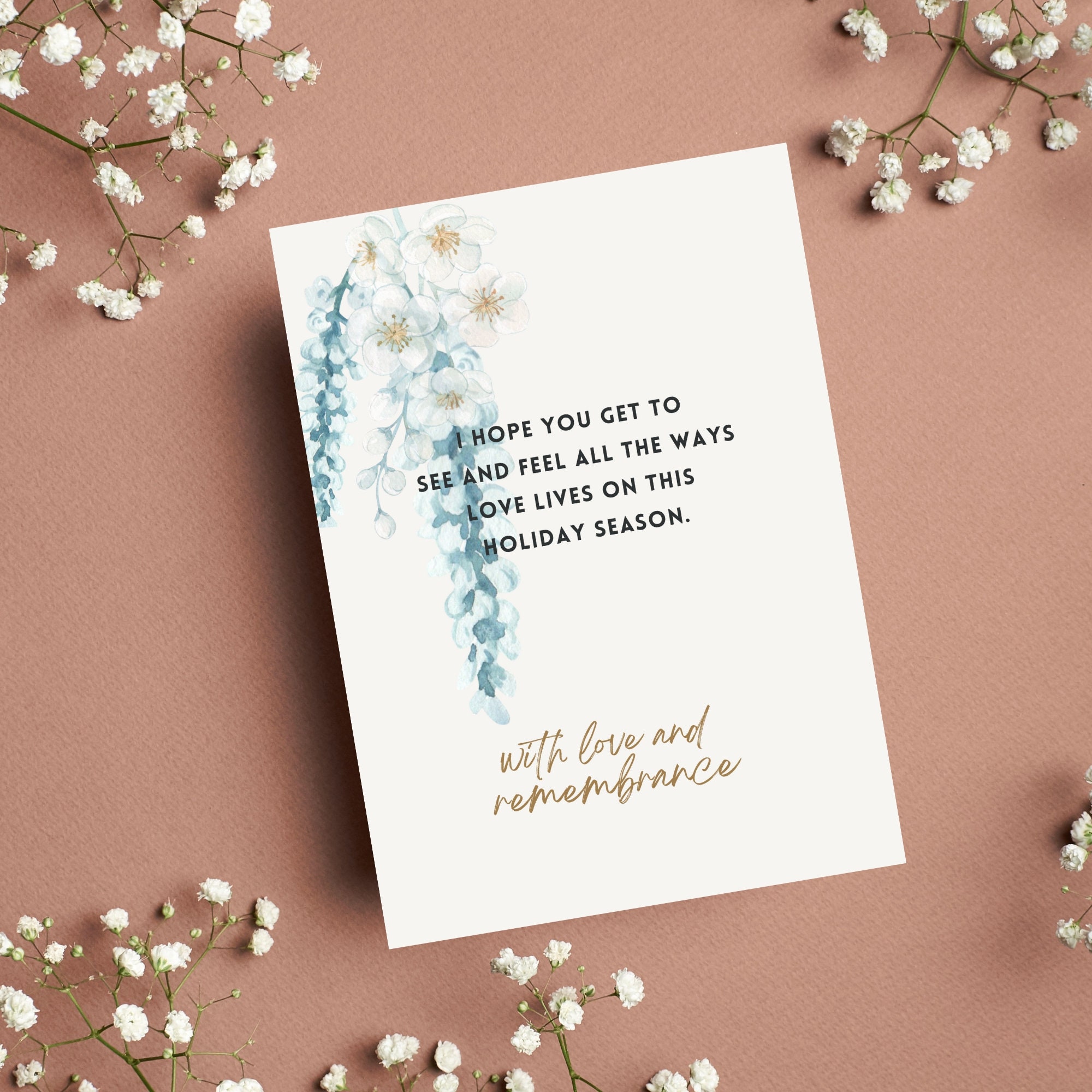 Sympathy Card Christmas Season Grief Gift Bereavement Card Holiday ...
