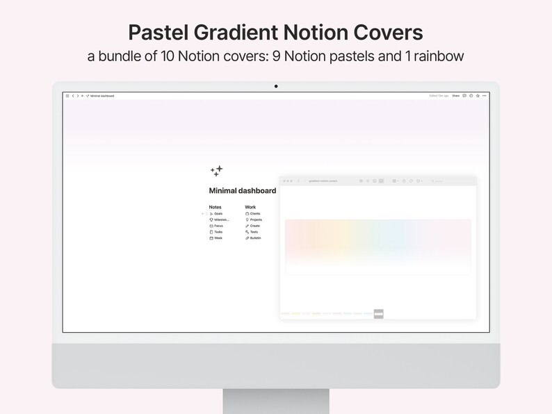 Pastel Gradient Notion Covers - Etsy