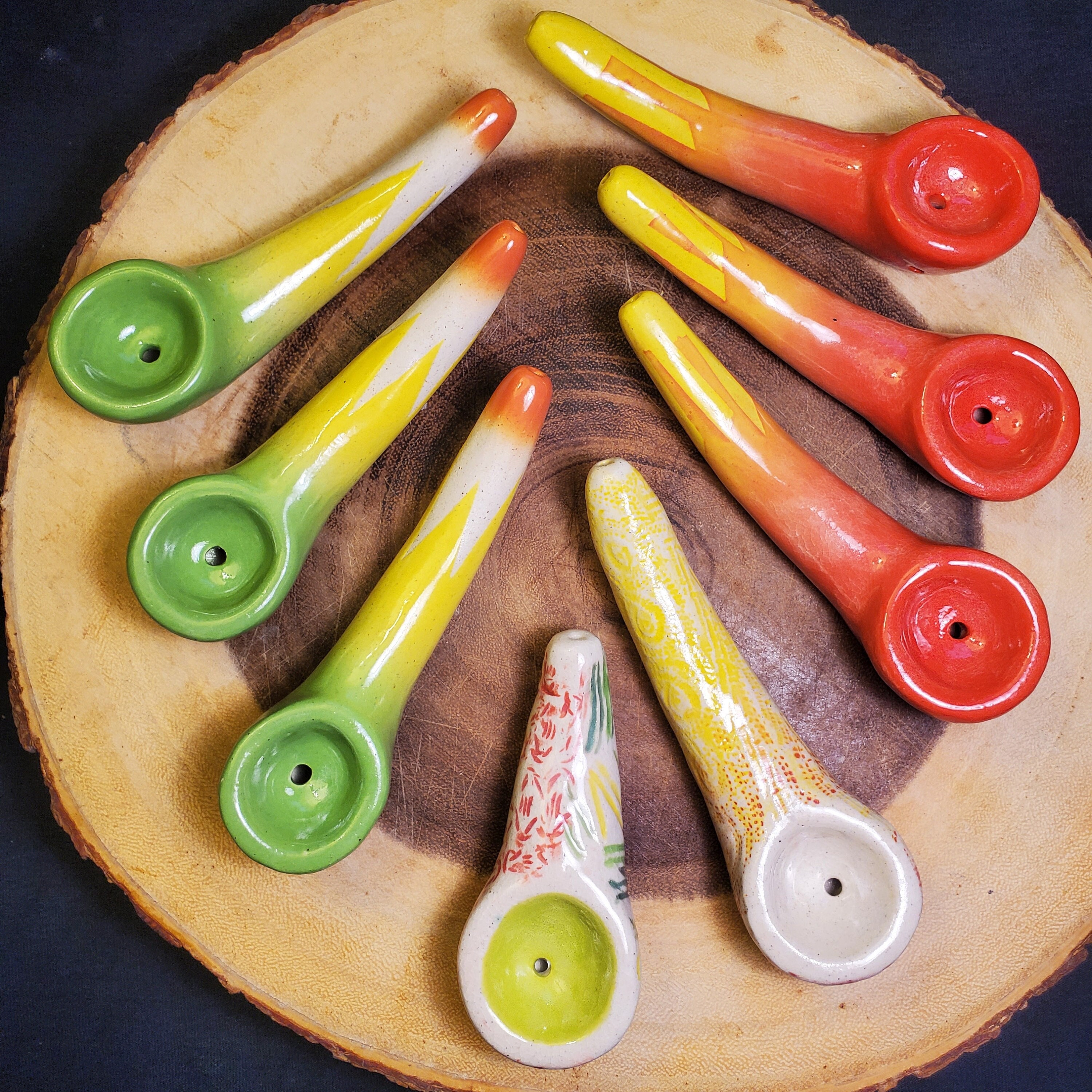 SPROUT: Ceramic Smoking Pipe Fully Glazed Stoneware - Etsy