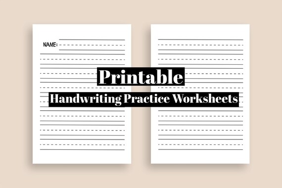 Blank Handwriting Practice Worksheets