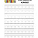 Blank Handwriting Practice Worksheets, Children's Template, Classroom ...