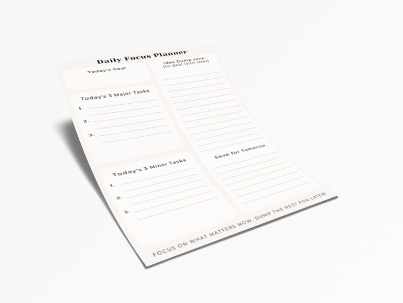 Focus Planner, Goal and Priority Focused Planner, Download and Print 8. ...