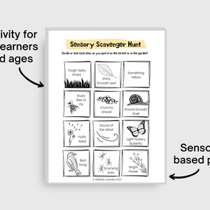 Printable Sensory Scavenger Hunt for Your Street, Neighbourhood or City ...