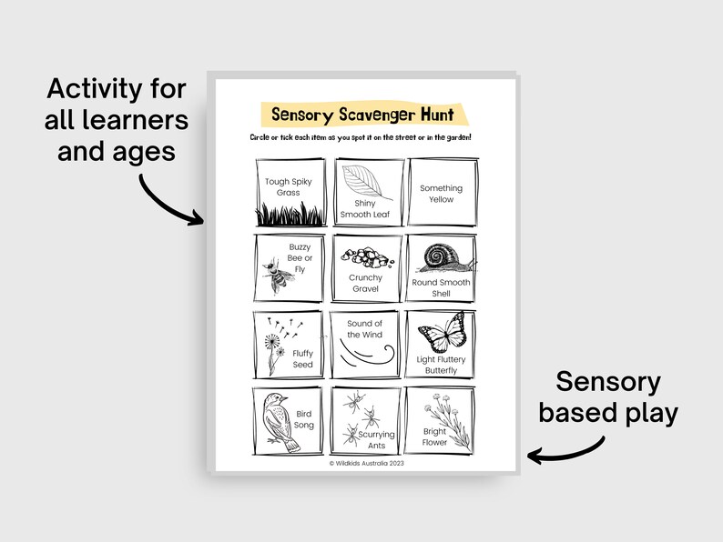 Printable Sensory Scavenger Hunt for Your Street, Neighbourhood or City ...