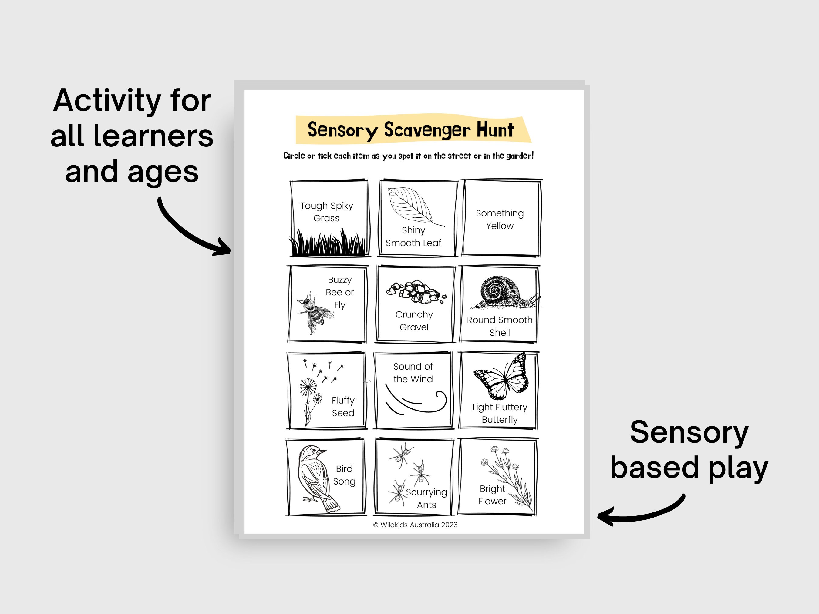 Printable Sensory Scavenger Hunt for Your Street, Neighbourhood or City ...