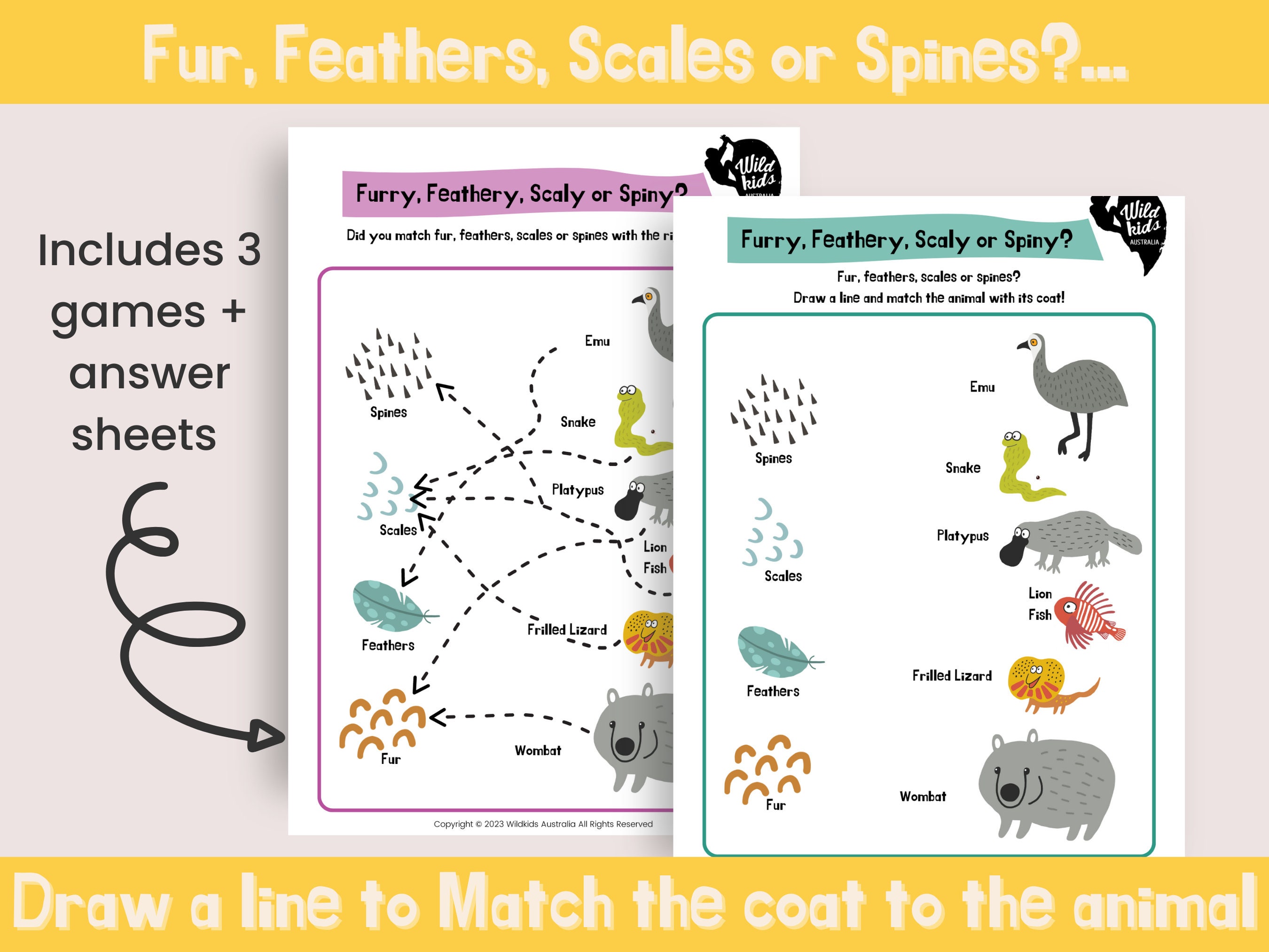 Australian Wildlife Printable for Kids: Discover the Furry - Etsy