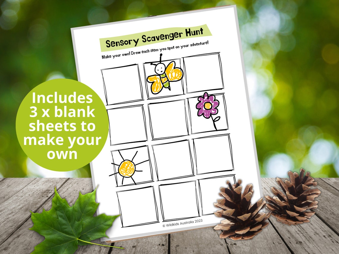 Printable Sensory Scavenger Hunt Bundle Kids Scavenger Hunt - Etsy