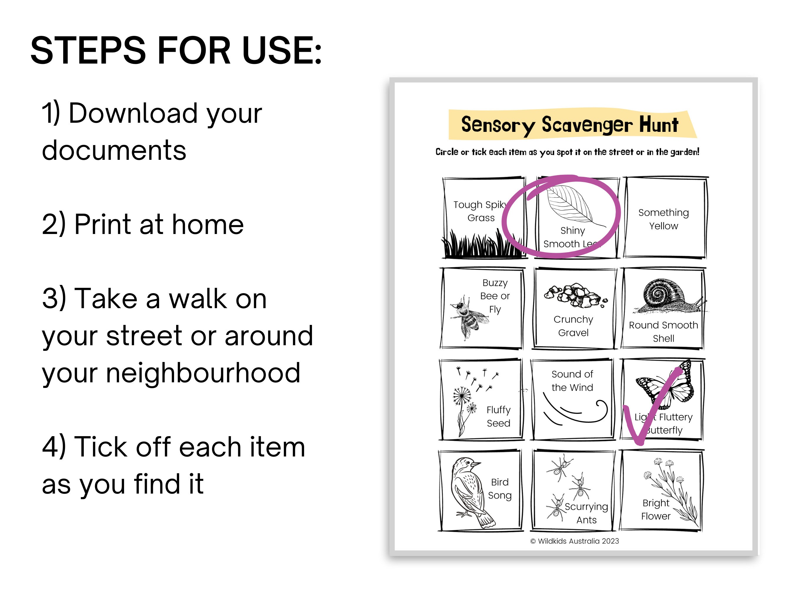 Printable Sensory Scavenger Hunt for Your Street, Neighbourhood or City ...