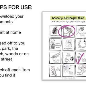 Printable Sensory Scavenger Hunt Bundle, Kids Scavenger Hunt, Sensory ...