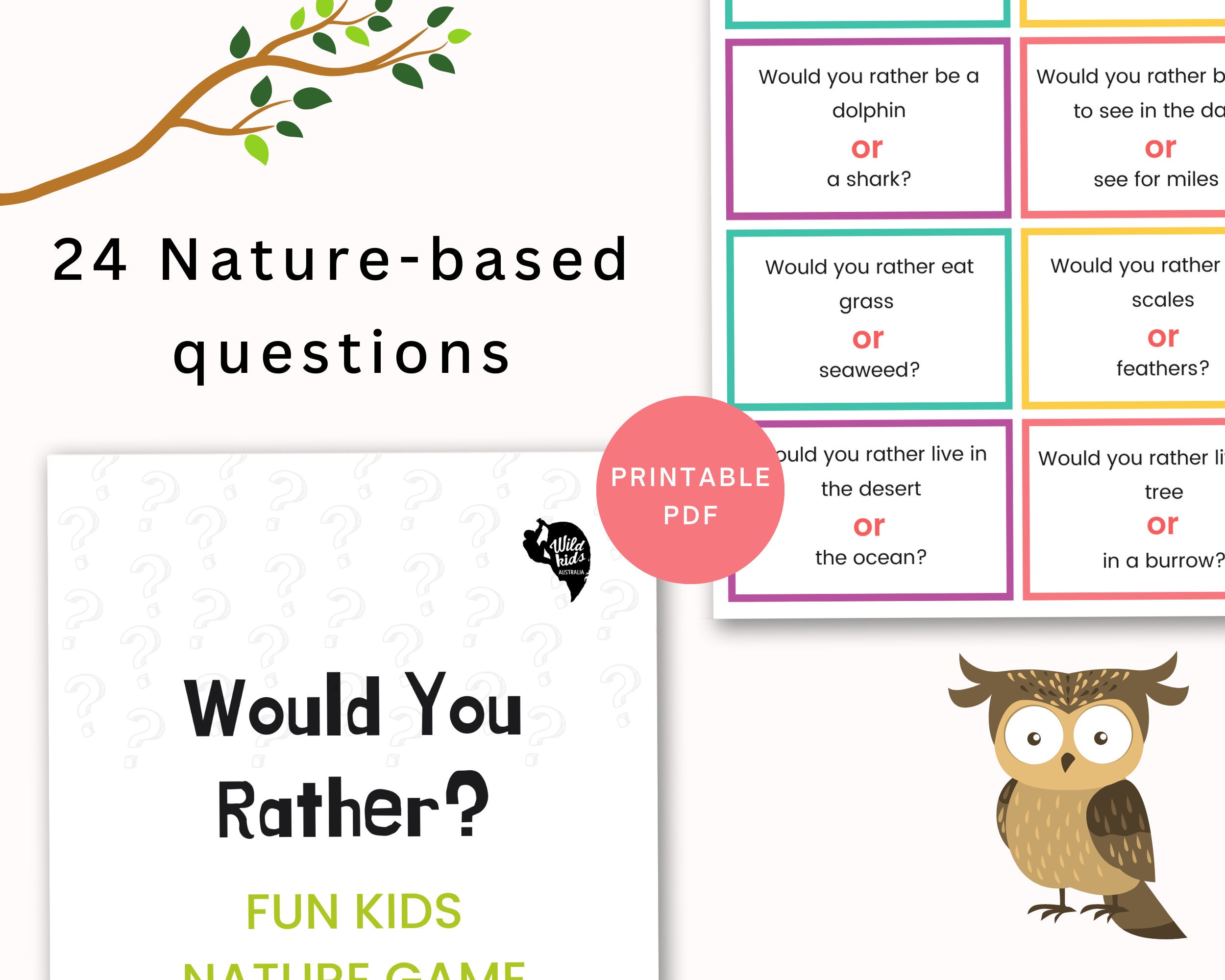Would You Rather Game, Printable Game Cards, Fun Game for Kids, Family ...