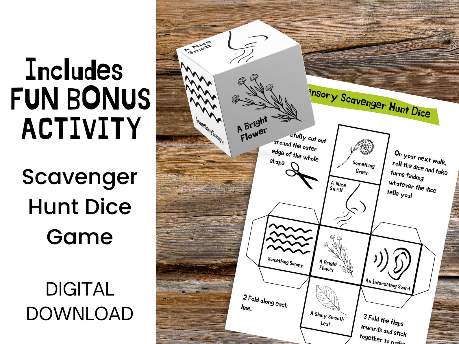 Printable Sensory Scavenger Hunt Bundle, Kids Scavenger Hunt, Sensory ...