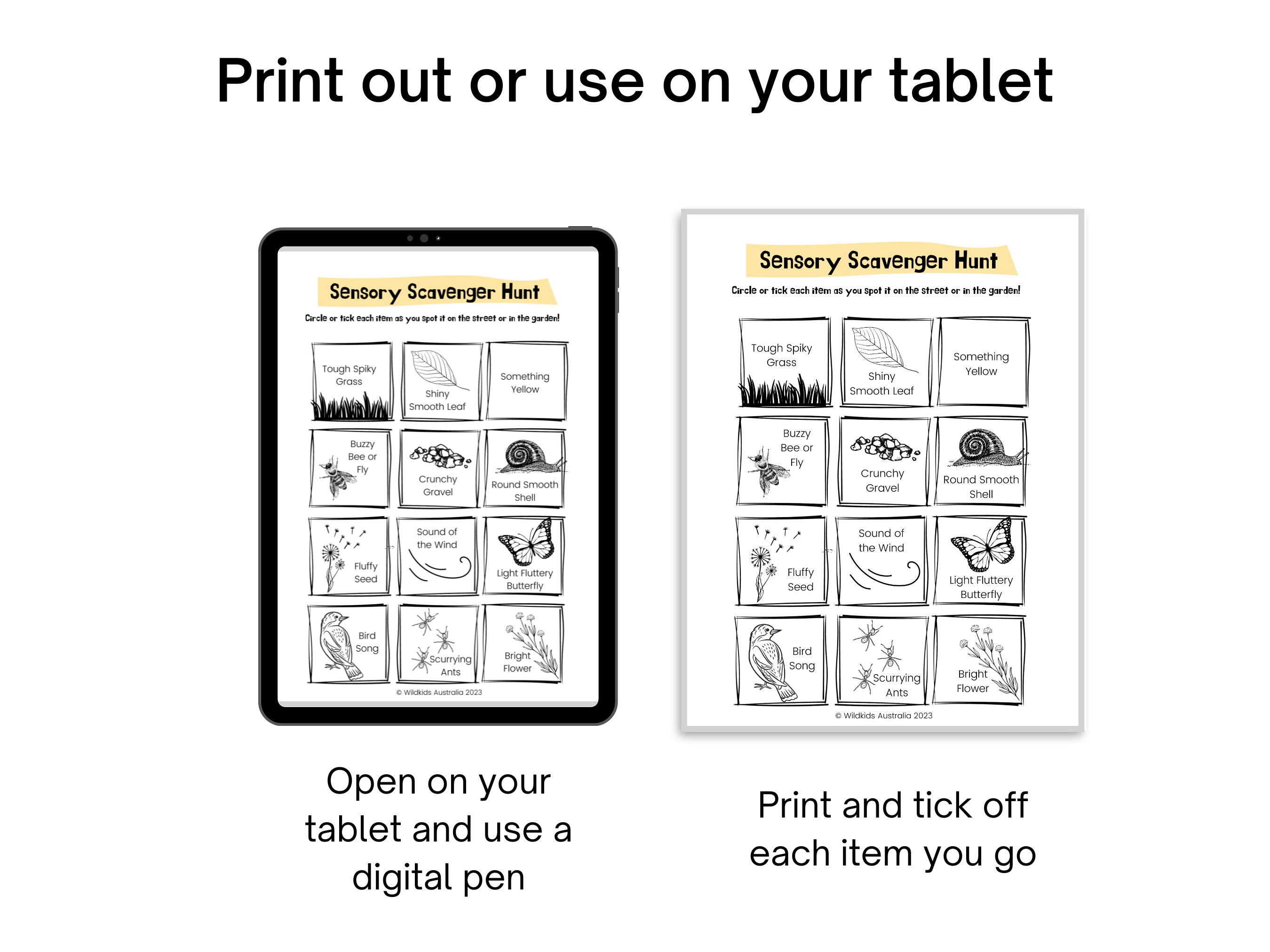 Printable Sensory Scavenger Hunt for Your Street, Neighbourhood or City ...