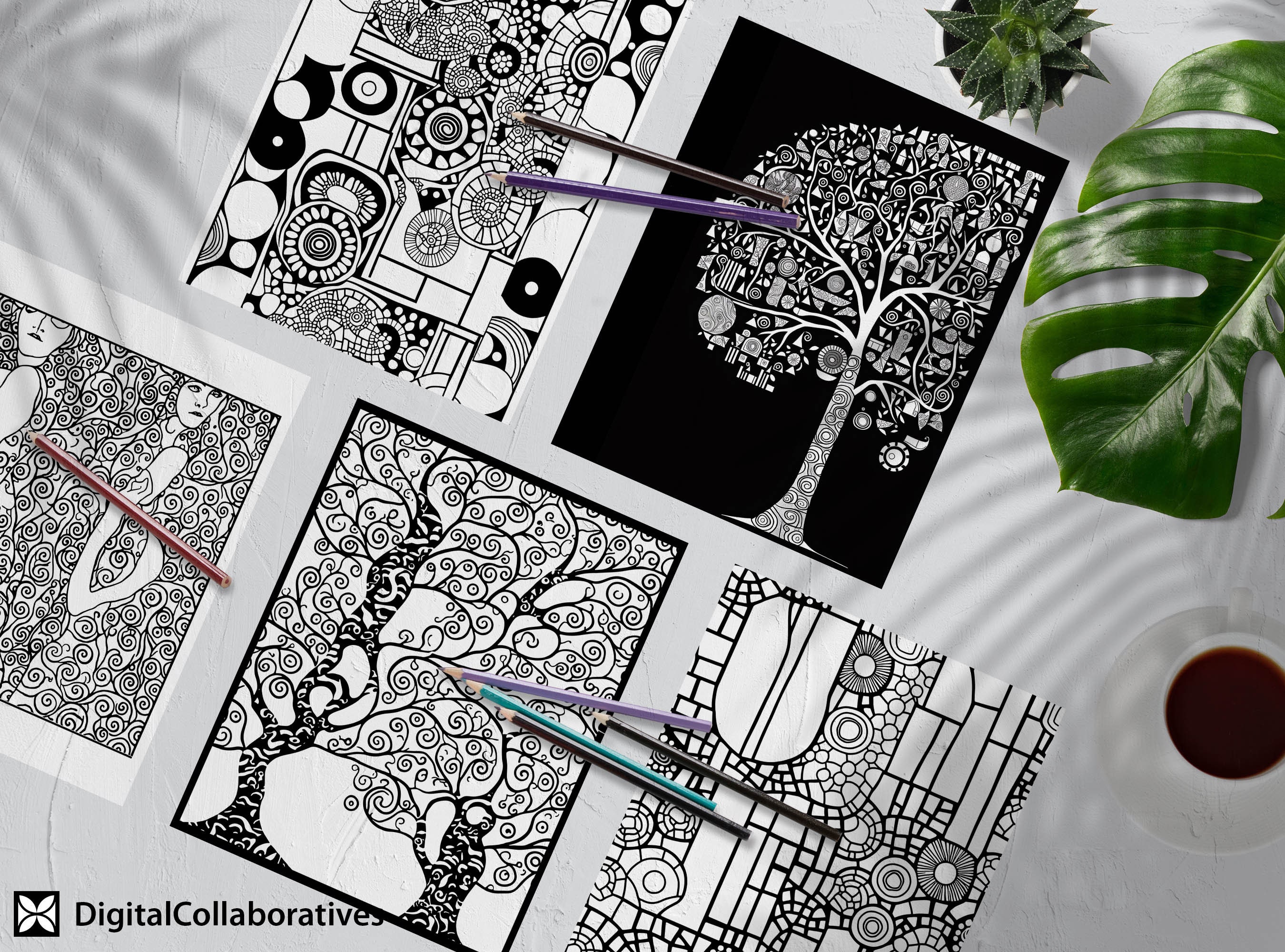 Adult Patterns Coloring Pages Stress Relief Coloring Sheets Gustav ...