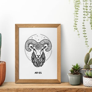 Aries Zodiac Sign Svg Astrology Graphic Svg Aries Symbol Svg Cut Files ...