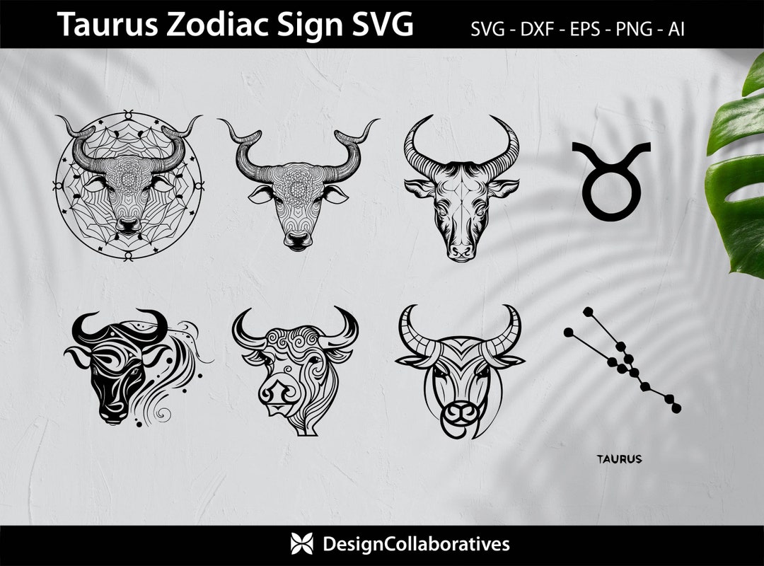 Taurus Zodiac Sign Svg Astrology Graphic Svg Taurus Symbol Svg Cut ...