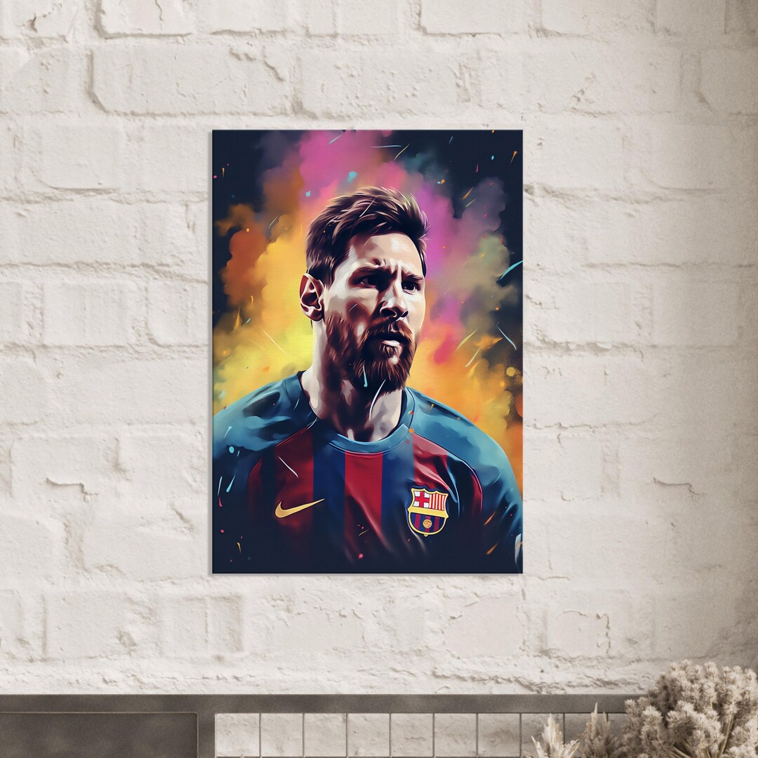 Lionel Messi Canvas Art Football Legend Painting Framed Ready to Canvas ...