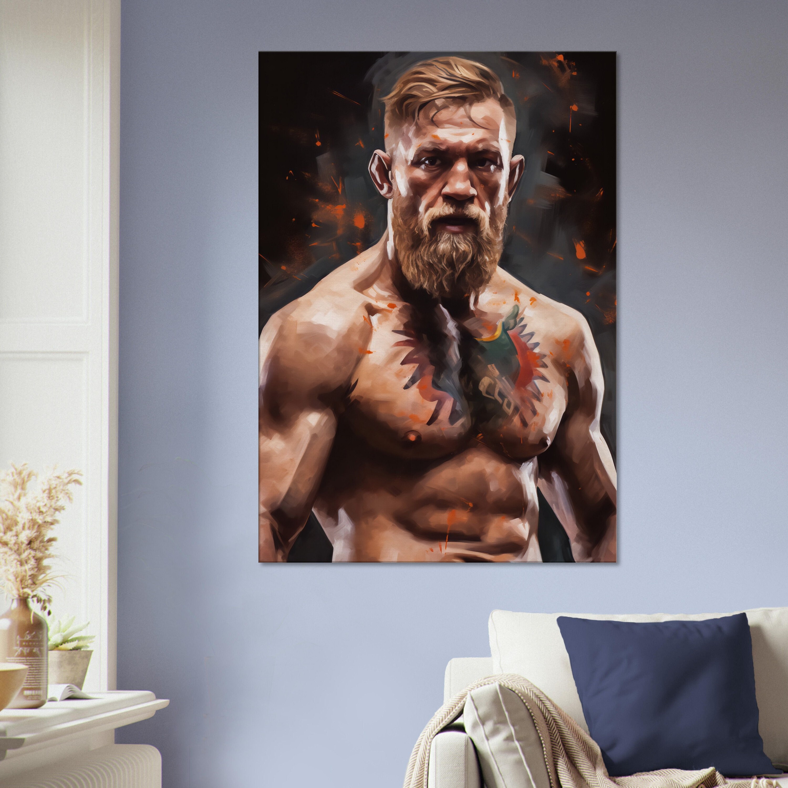 Conor Mcgregor Canvas Art for Living Room MMA Painting UFC Entryway ... Conor Mcgregor Canvas Art for Living Room MMA Painting UFC Entryway ...