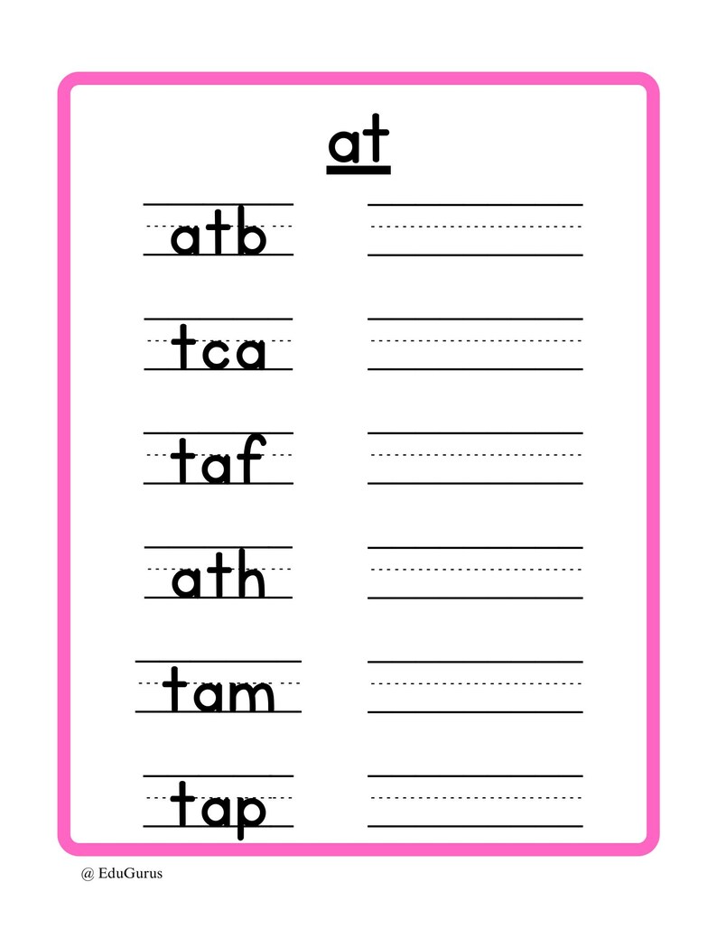 Montessori CVC Word Tracing Cards: Letter A, Phonetic Learning (PDF ...