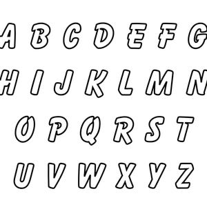 Printable Alphabet Letter Templates: 5" Uppercase A-Z (PDF Download) - Etsy