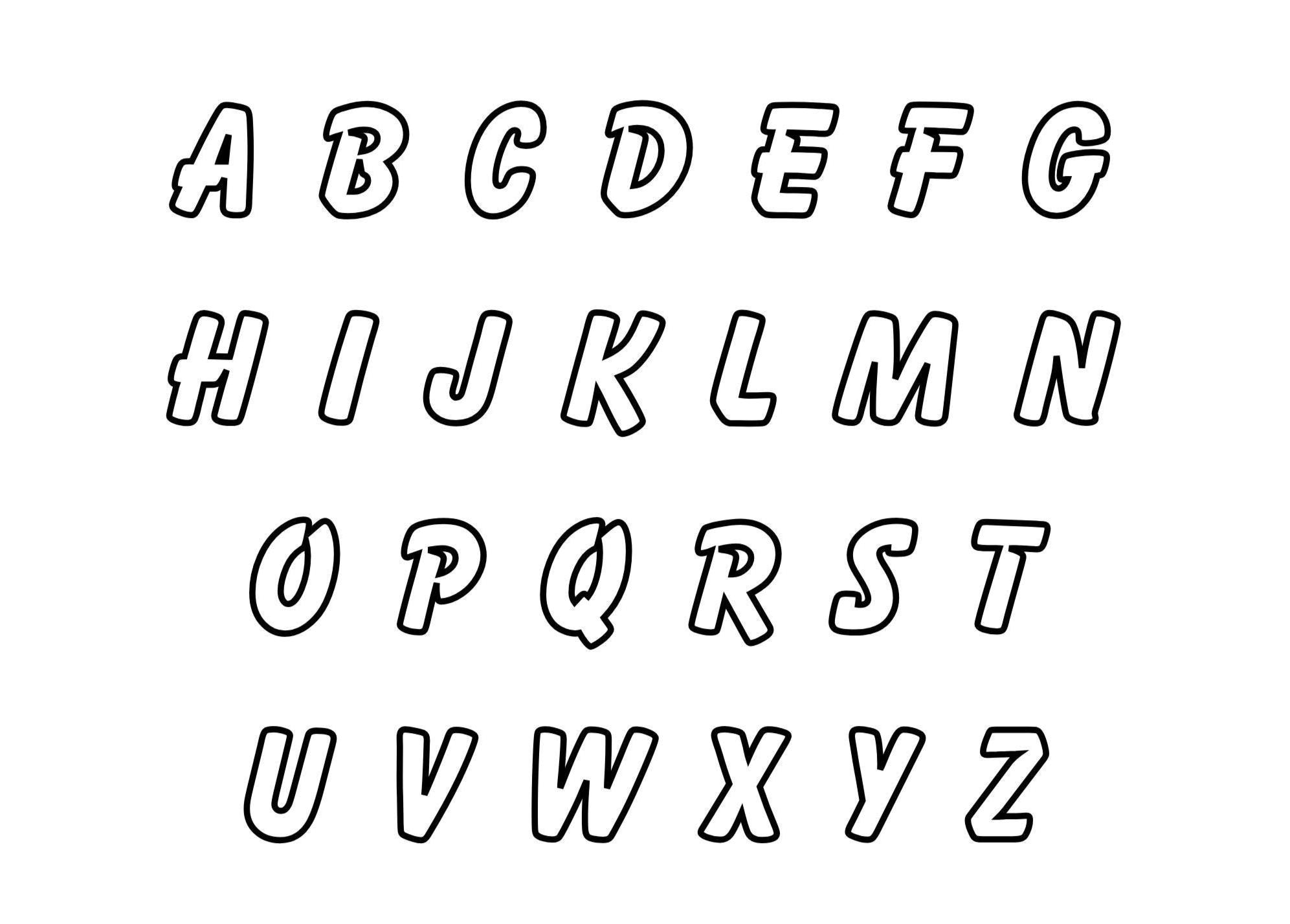 Printable Alphabet Letter Templates: 5" Uppercase A-Z (PDF Download) - Etsy