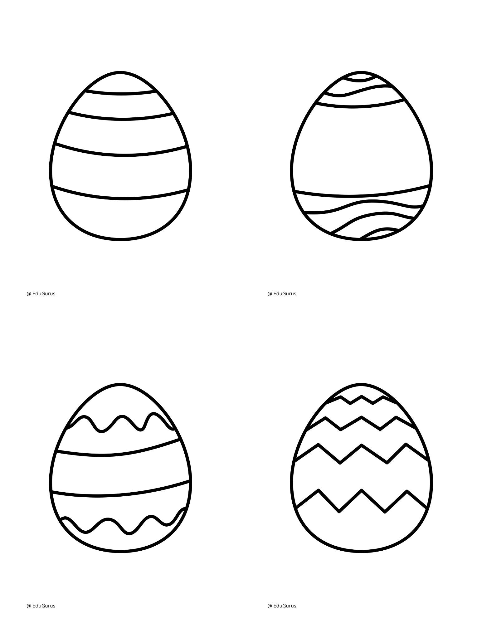 Simple Easter Coloring Pages – 20 Printable Pages • Montessori-inspired ...