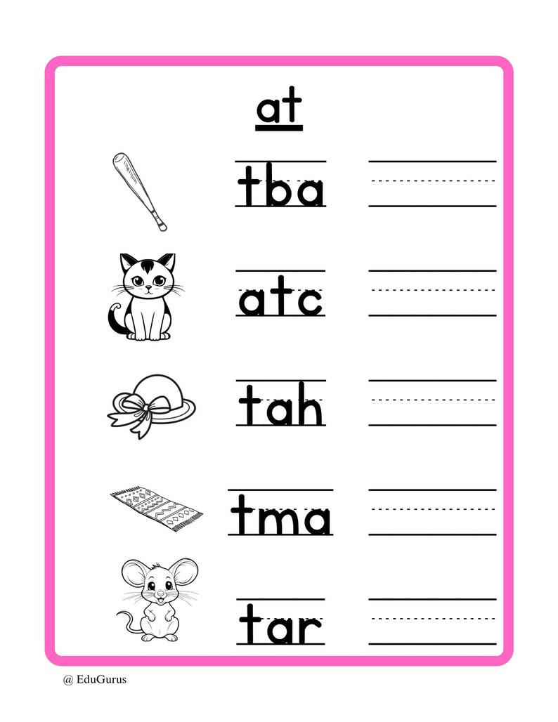 Montessori CVC Word Tracing Cards: Letter A, Phonetic Learning (PDF ...