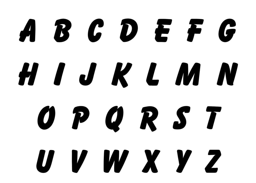 L4-3_printable A-Z Letter Templates - 3” | Uppercase Digital Letters ...